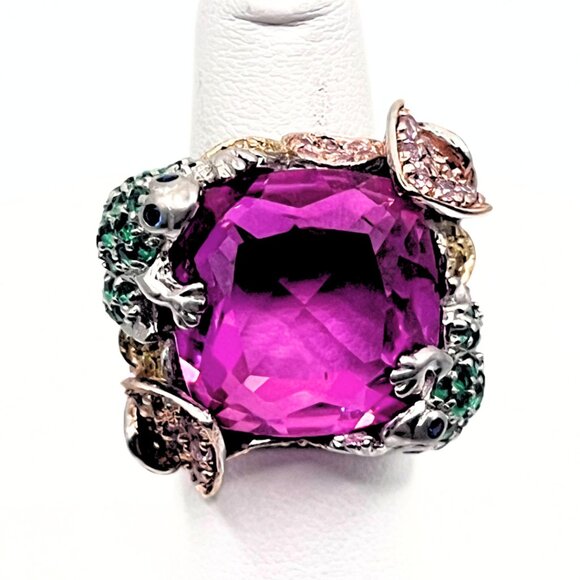 charles winston | Jewelry | Vintage Charles Winston Pink Sapphire Frog ...